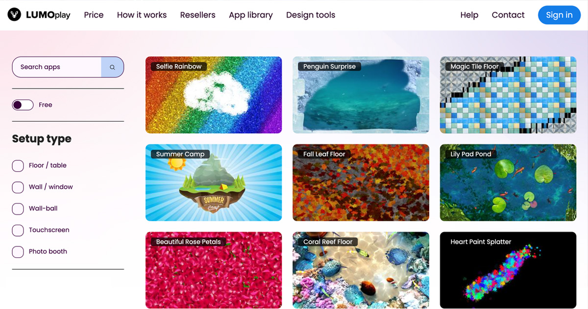 LUMOplay App Library | 350+ Interactive Floor and Wall Games